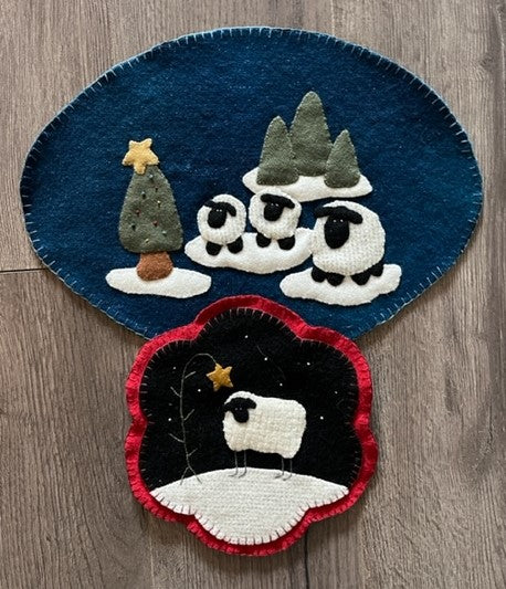 Little Christmas Sheep Mats - Plaid Sheep Company